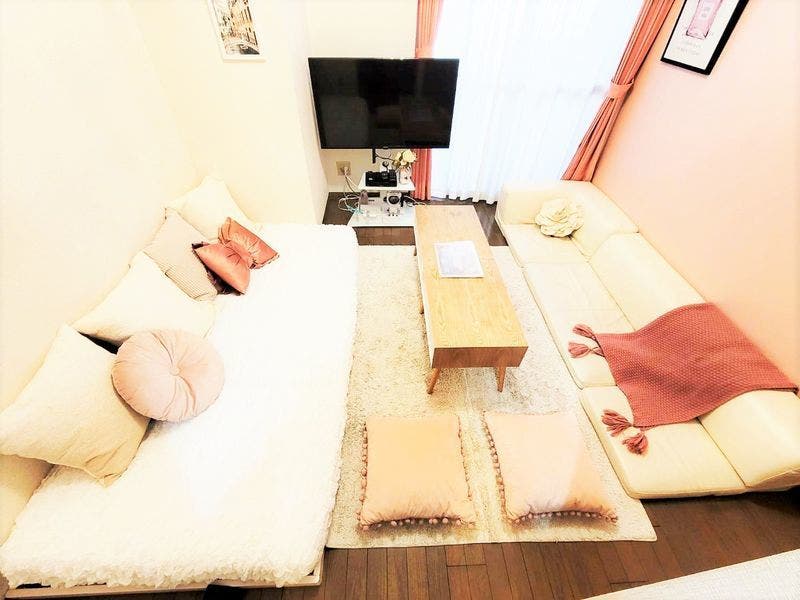 〈フェリス梅田〉梅田徒歩💗 IKEA人気毛布カバー❣リングライトも設置✨ゴミ捨て無料！Fire TV📺の写真3