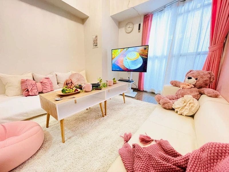 〈フェリス梅田〉梅田徒歩💗 IKEA人気毛布カバー❣リングライトも設置✨ゴミ捨て無料！Fire TV📺の写真1