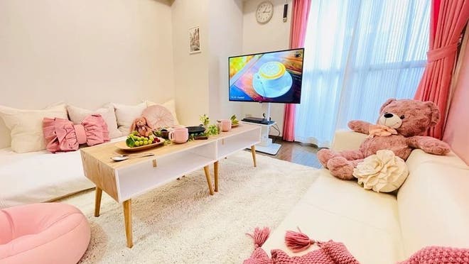 〈フェリス梅田〉梅田徒歩💗 IKEA人気毛布カバー❣リングライトも設置✨ゴミ捨て無料!Fire TV📺の写真1