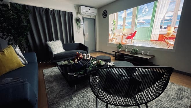 🍒🍋ド迫力大画面📽️🎬100㌅ホームシアター🍟🚉元町駅徒歩3分✨始発待ち🤩カメラ無🎵ゲーム多数🎯24H営業🎯の写真3