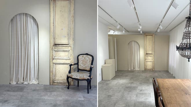 【表参道徒歩3分】自然光・ベージュと白・アーチ・アンティーク・海外インテリア・フォトスタジオの写真1