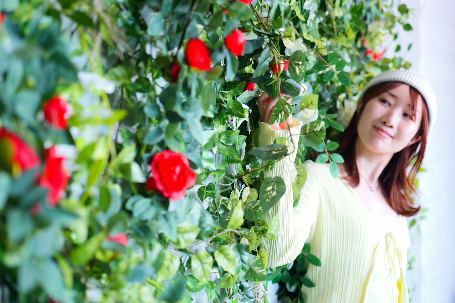 【控室有】モルタル・クンクリート・漆喰壁のある撮影スタジオ/コニカルスヌート/スワッグ/観葉植物/自然光の写真22