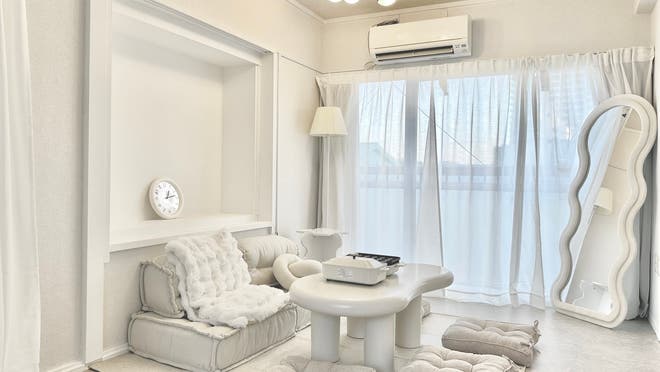 大宮徒歩5分🎉最大10名👭24H利用可🕐自然光✨大画面プロジェクターで映画鑑賞/デート/打ち上げ/女子会/韓国スタジオの写真1