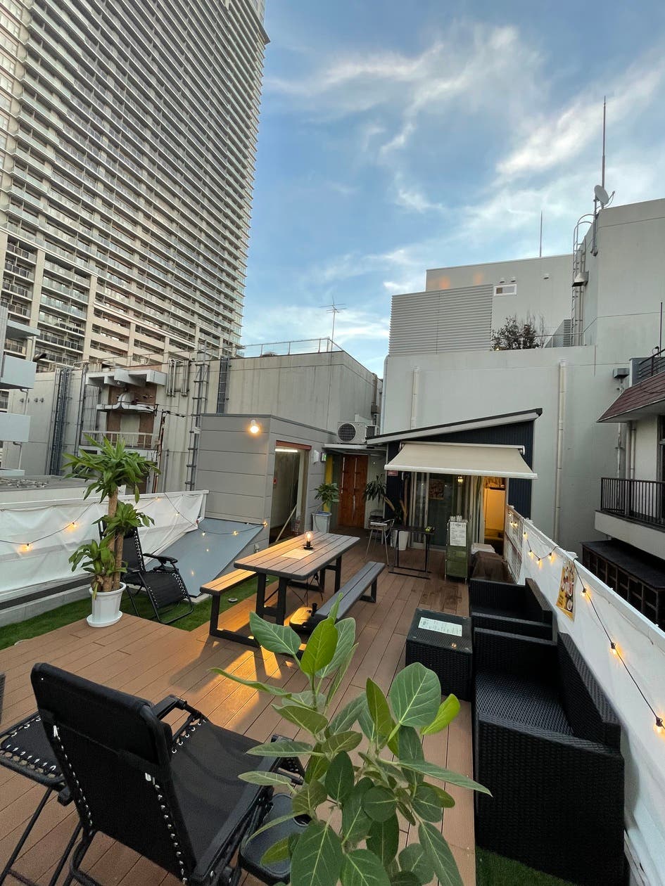 「御堂筋線」中津駅より徒歩30秒！BBQができるルーフトップテラスの写真5