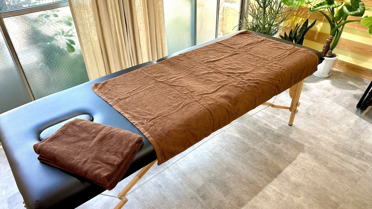 バスタオル140センチ×70センチ、茶色の画像1