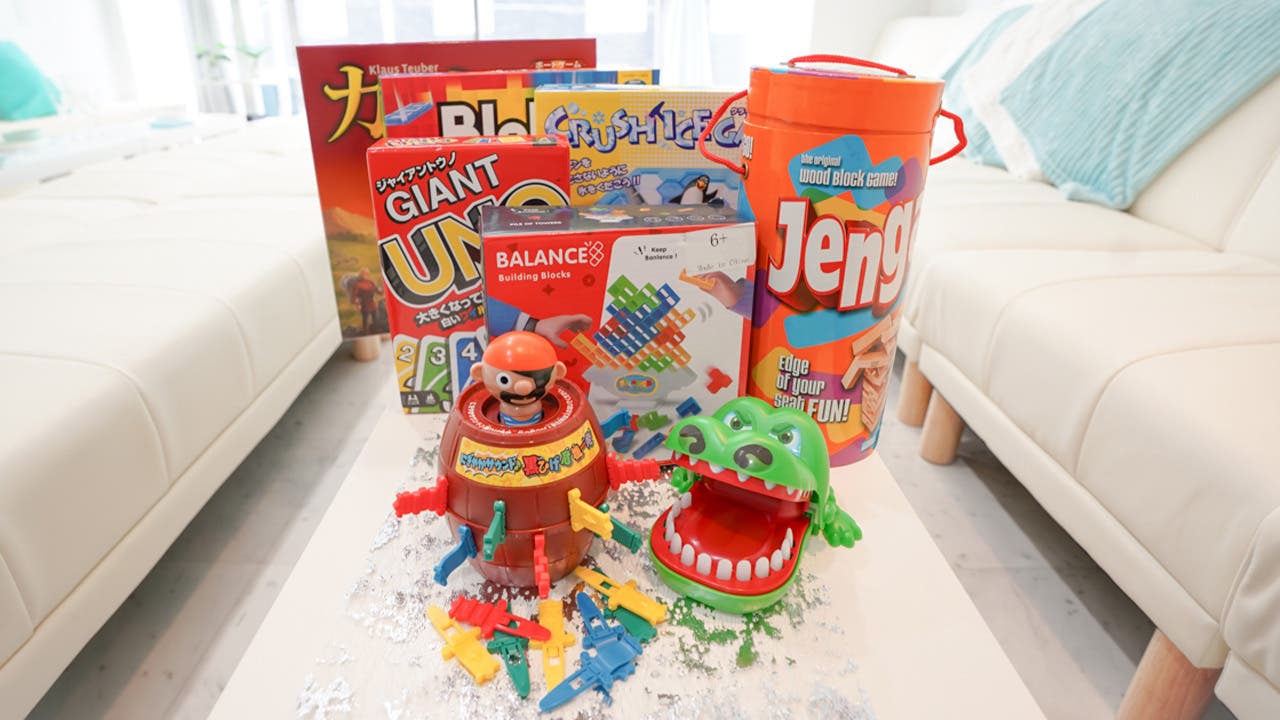 ⑧ボードゲーム類（はぁっていうゲーム/ブロックス/人狼/トランプ/UNO/黒ひげ危機一髪/わにわにパニック/カタン）の画像1