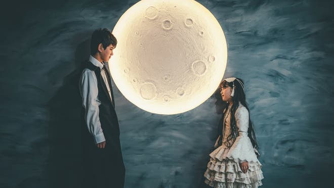 満月のグラデーションと超大型ドライフラワー造形|一日中自然光が降り注ぐ本格撮影スタジオ|大型バルコニー有の写真3