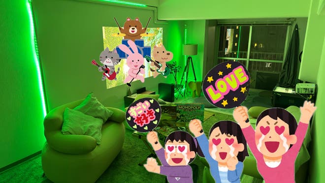 クリスマスツリー設置しました⭐️110インチプロジェクターで動画が見放題🎞️✨新大阪駅徒歩5分🏠🎉の写真3