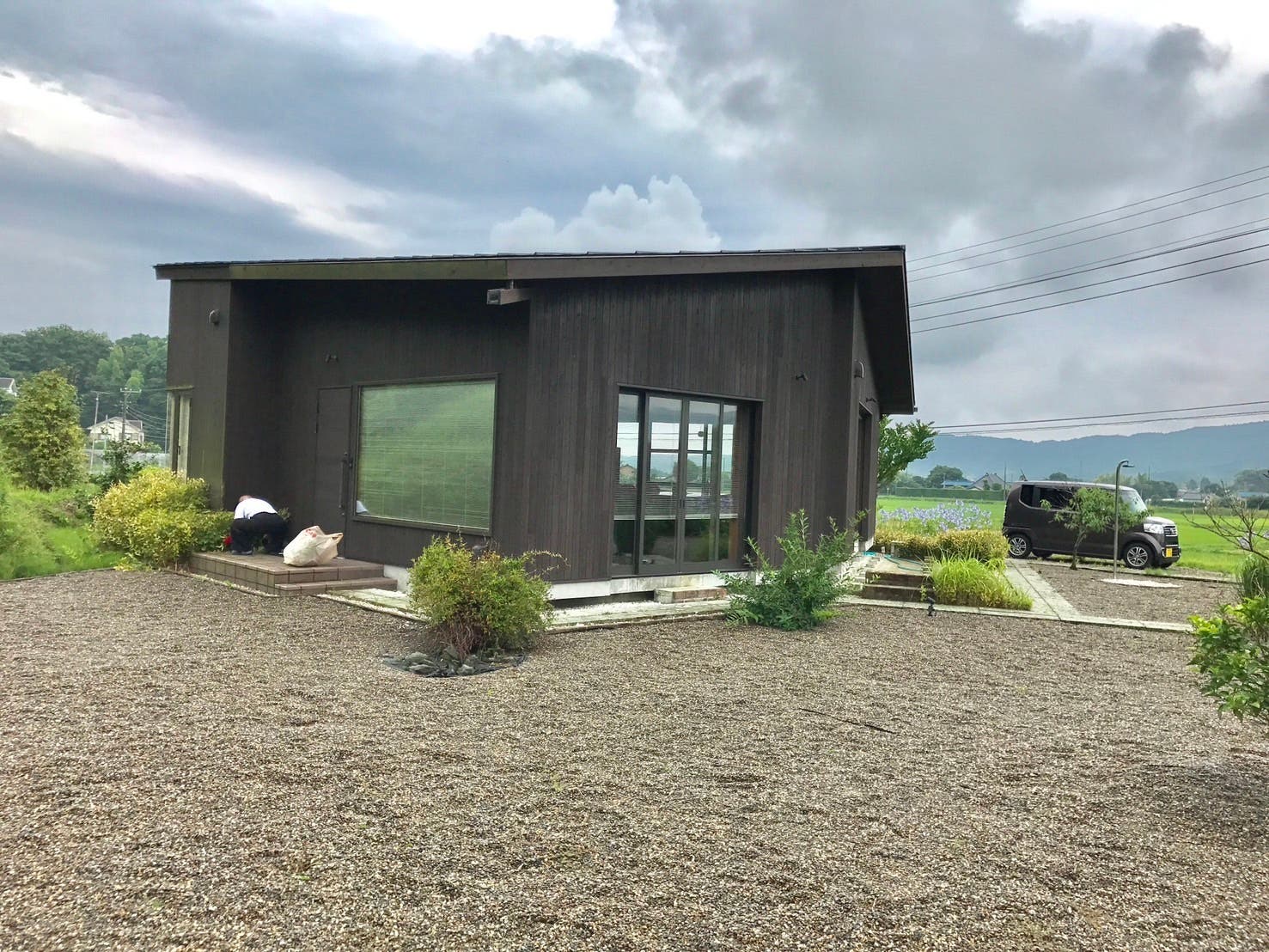 田園風景、峰山の景色と、鴨が泳ぐ風景に感激する別荘スペースの写真13