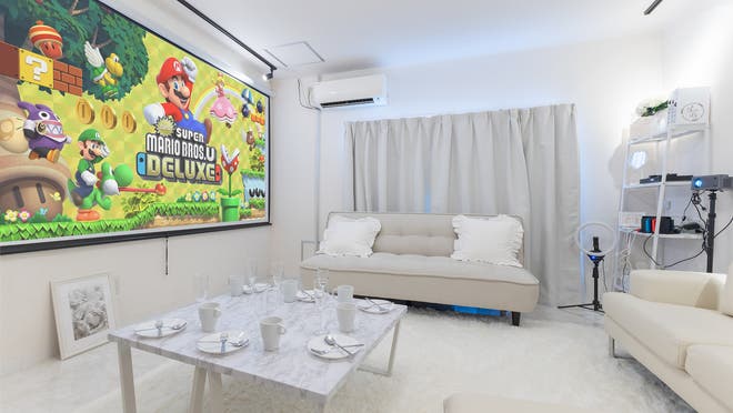 真っ白インテリア🤍クリスマス小物多数🎄✨120㌅大型スクリーン📽️3色変化LED照明✨ゴミ捨て無料!の写真4