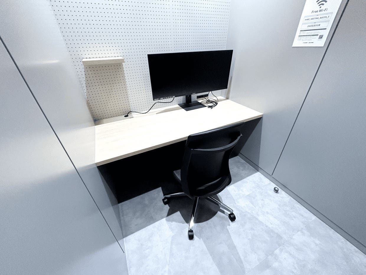  名古屋会議室 広⼩路本町 BOOTH 3（当日予約OK）【栄駅徒歩4分！最大1名！ワークスペース・コワーキングに】の写真7