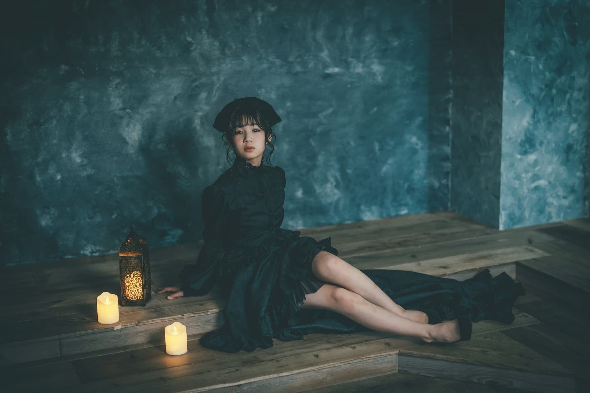 満月のグラデーションと超大型ドライフラワー造形｜一日中自然光が降り注ぐ本格撮影スタジオ｜大型バルコニー有の写真7