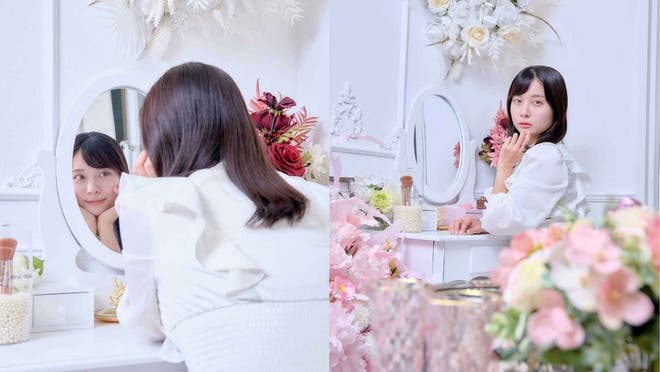 【浅草橋撮影スタジオ】王朝風姫系×オトナ可愛いピンク×エレガントの3ゾーンで撮影|推しの生誕祭|コスプレ|ポートレートに最適の写真12