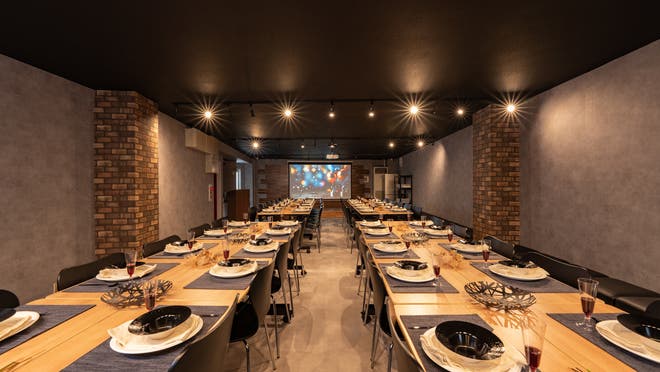 新橋/汐留8分✨席数84、立食100名⭕️飲食/120㌅画面/ゴミ処理/会議/懇親会/歓送迎会/セミナー【SS01】の写真7