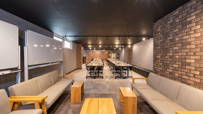 新橋/汐留8分✨席数84、立食100名⭕️飲食/120㌅画面/ゴミ処理/会議/懇親会/歓送迎会/セミナー【SS01】の写真12