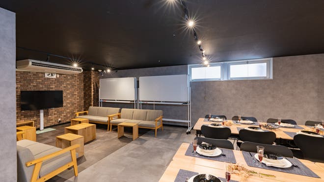 新橋/汐留8分✨席数84、立食100名⭕️飲食/120㌅画面/ゴミ処理/会議/懇親会/歓送迎会/セミナー【SS01】の写真11