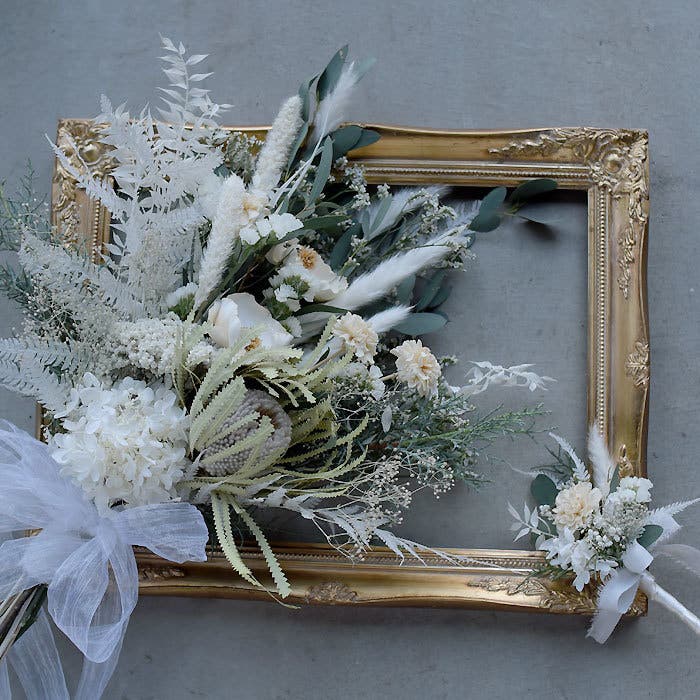 ご予約限定・ウェディングドライブーケ＆コサージュの画像1