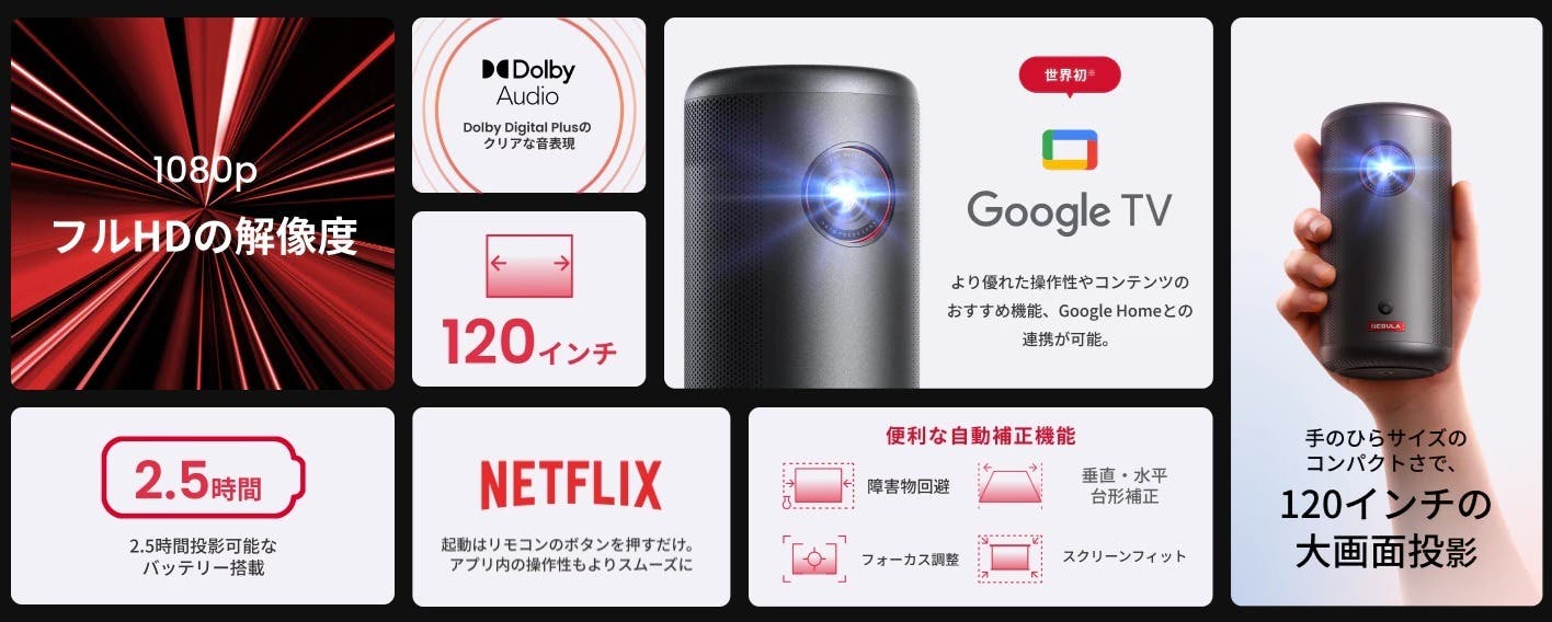 ⑥モバイルプロジェクターの画像1