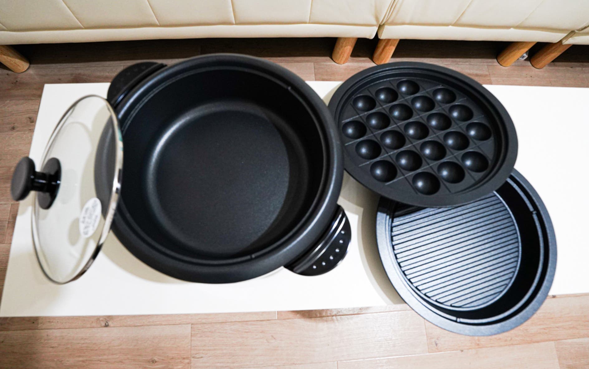 ④グリル鍋：プレート3種（深鍋・焼肉・たこ焼き）の画像1