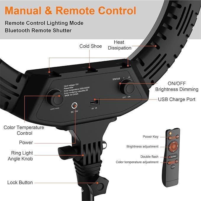 【三脚付き】LEDリングライト大（撮影などに）の画像3