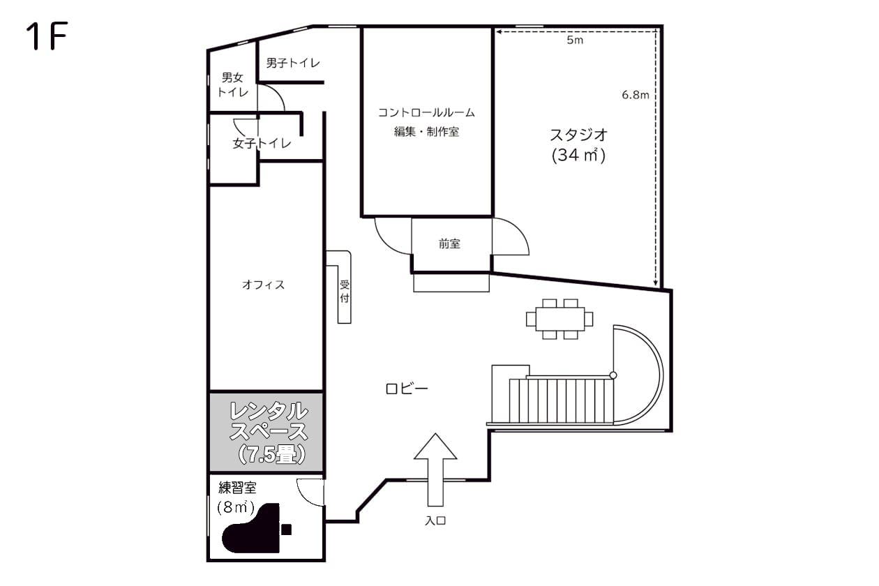 【レンタルスペース(7.5畳)】使い方フリー! ミーティング、配信ワーク、歌リハ、電子ピアノ・生楽器練習の写真9