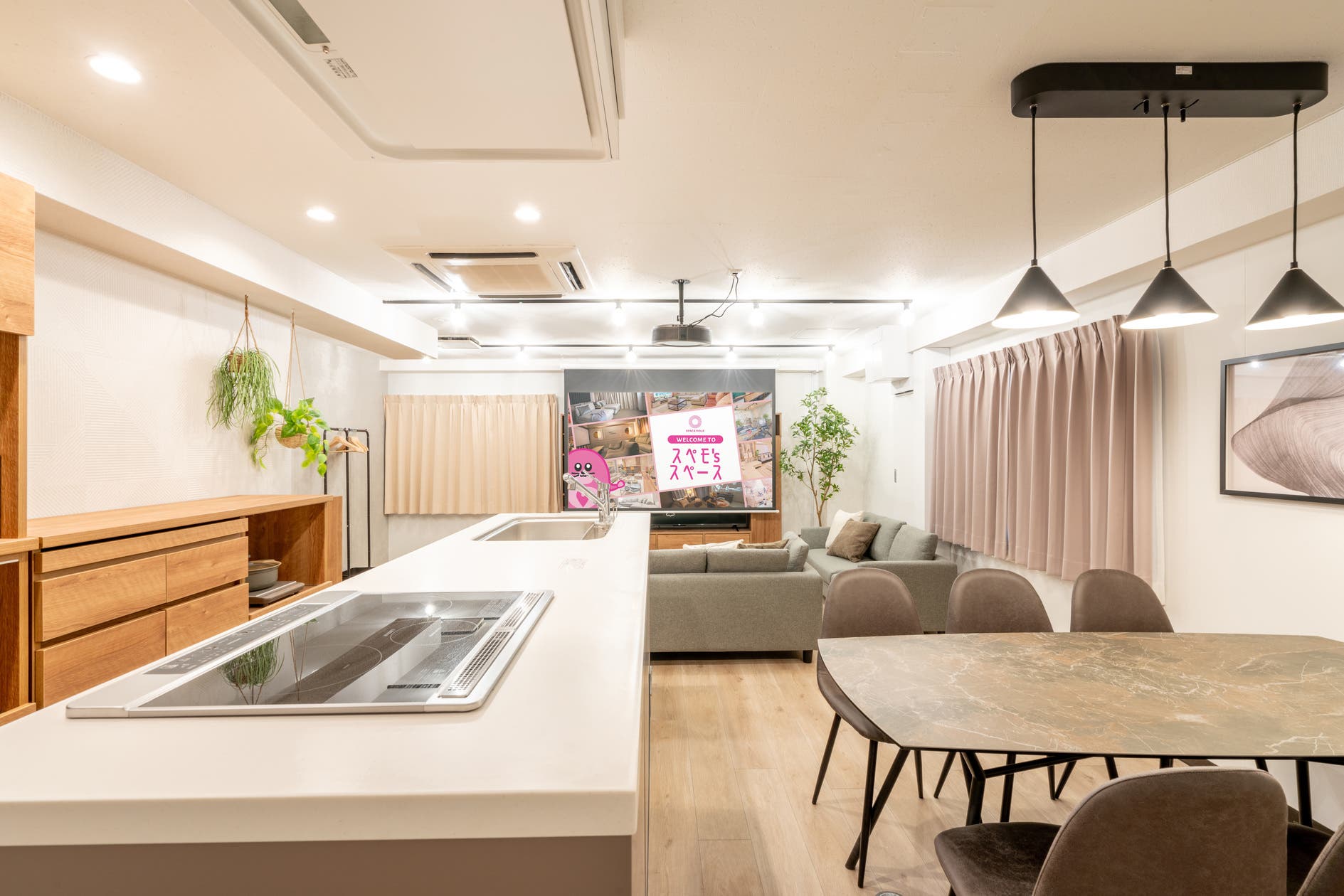 スペモリビング🏠忘年会🍺歓送迎会🎊プロジェクター🎥女子会🎀パーティ🌟537_SpemoLiving福岡天神の写真7