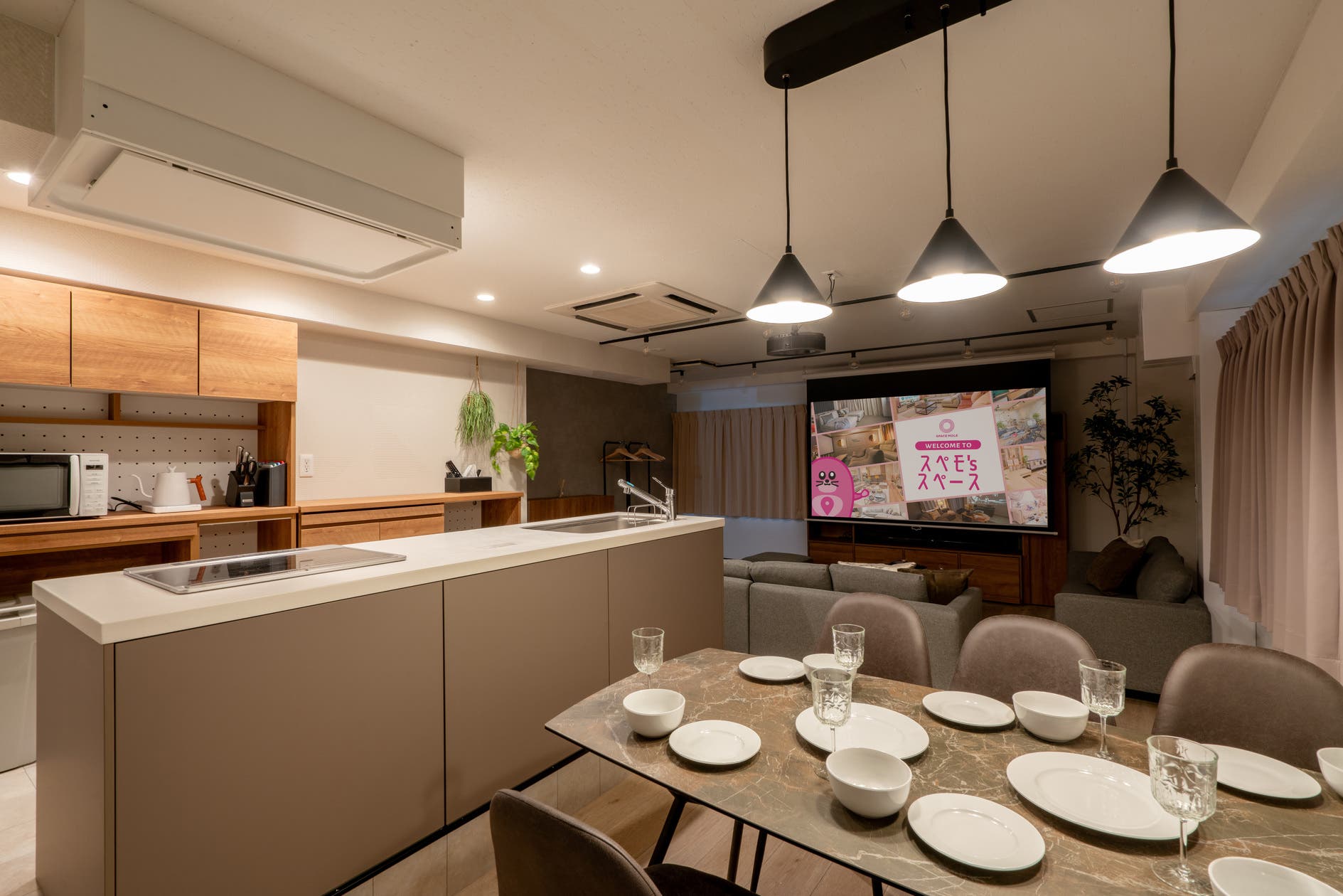 スペモリビング🏠忘年会🍺歓送迎会🎊プロジェクター🎥女子会🎀パーティ🌟537_SpemoLiving福岡天神の写真19