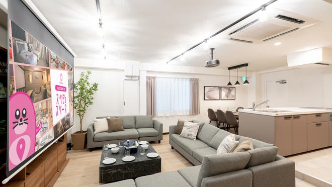 スペモリビング🏠忘年会🍺歓送迎会🎊プロジェクター🎥女子会🎀パーティ🌟537_SpemoLiving福岡天神の写真3