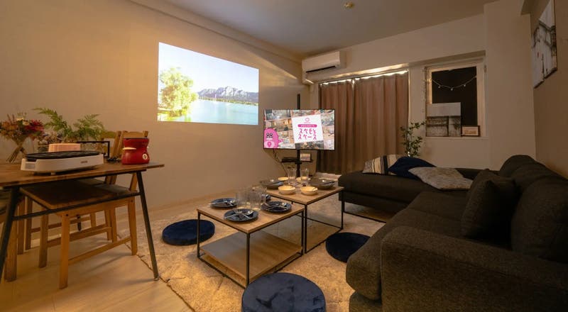 スペモ🏠歓送迎会🎊学割👨‍🎓プロジェクター🎥映画鑑賞🎬️デート🐈‍⬛ポップコーン🍿381_fika渋谷道玄坂