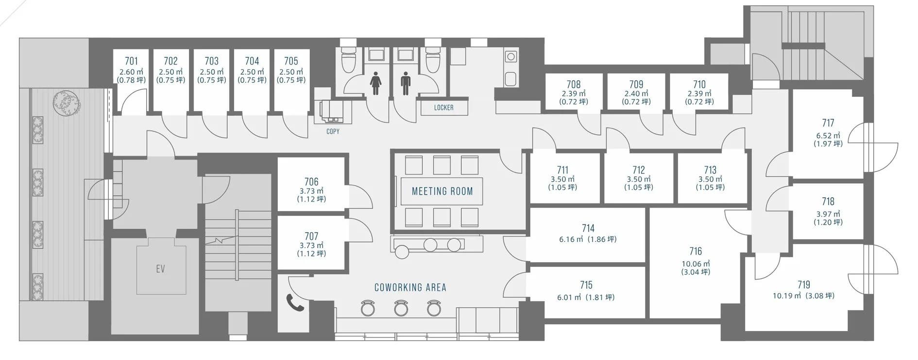 【¥2200/1h！松戸駅徒歩1分】個室ドロップイン(No.704)の写真9