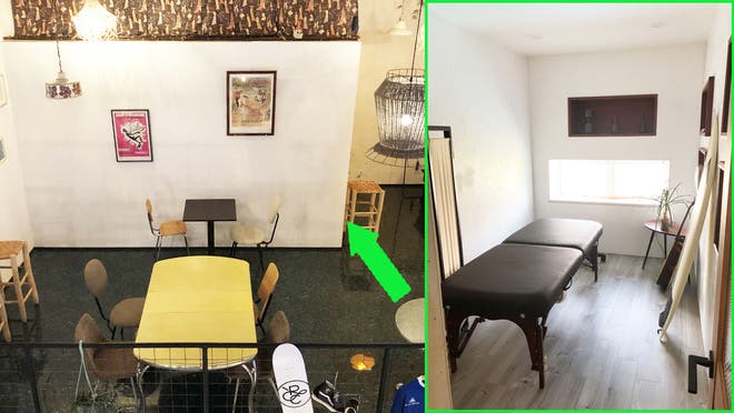 箕面萱野駅から徒歩5分のカフェ店内のサロンルーム(無料駐車場あり)の写真2