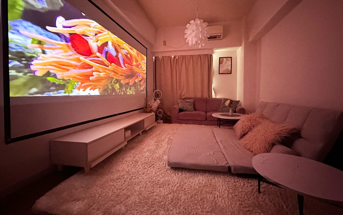 駅徒歩1分✨防犯カメラなし🎥24H✨120インチスクリーン✨デート💕推し活💕地上波✨動画鑑賞🎬ゲーム🎮ゴミ捨て場あり✨の写真20