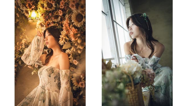 ドライフラワーとアーチ窓に包まれた本格的アンティーク撮影スタジオ|アパレル|ポートレート|物撮り|ムービーの写真10