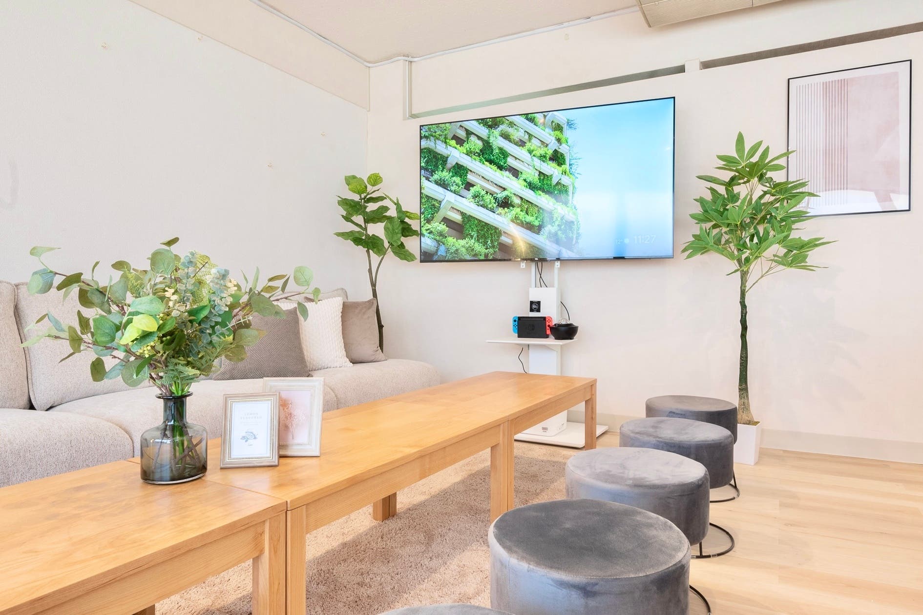 【上野駅2分】2024年OPEN🉐/最大35名/24H/スクリーン100㌅・65㌅ディスプレイ/LEDライト/パーティ🌟懇親会💖の写真24