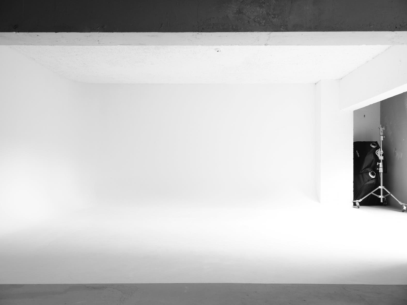 自然光が溢れる白ホリゾント撮影スタジオの写真2