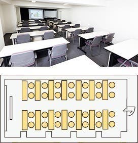 【JR新宿駅徒歩6分！】50名まで入れる、ゆったり大きめの会議室スペース！の写真9