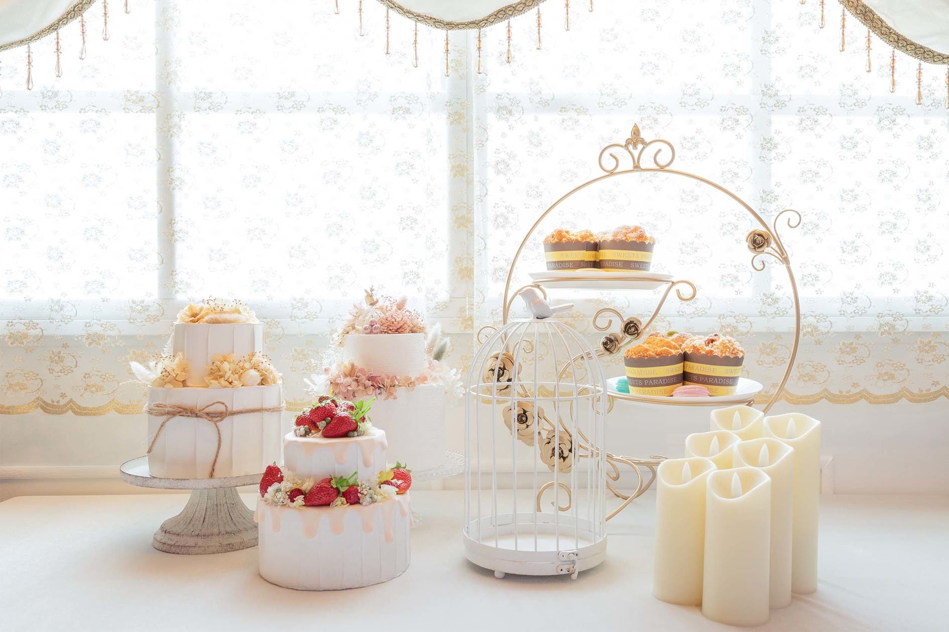 テーブル小物🎂ケーキ、マカロン、キャンドル他の画像1