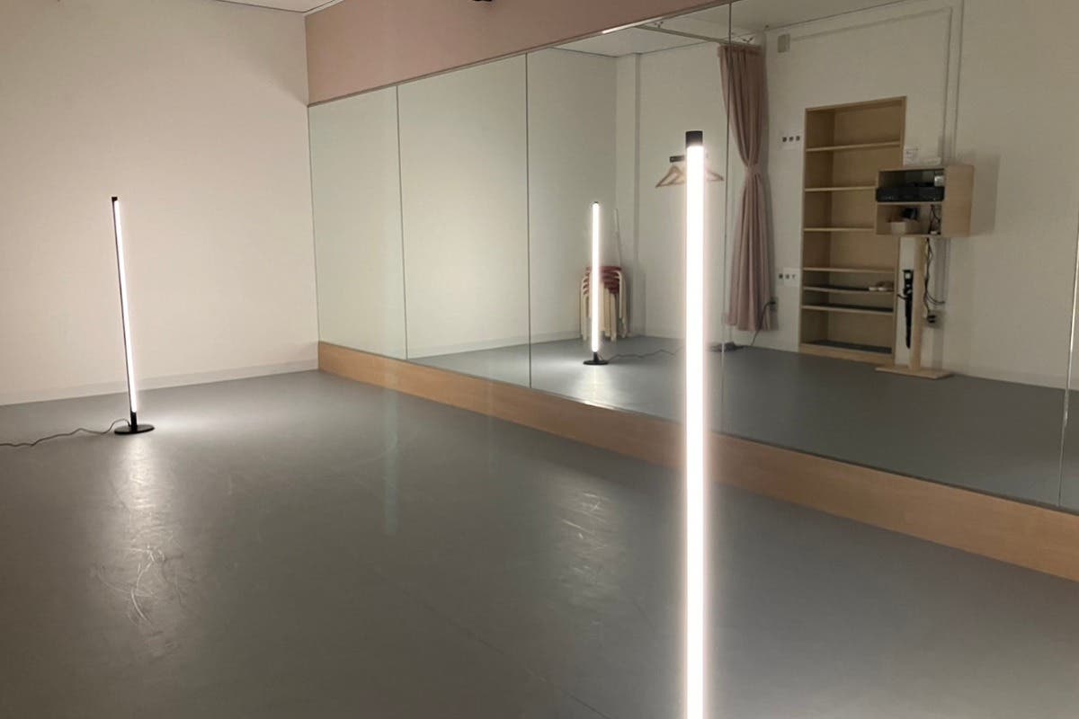 【Aスタジオ】久地駅徒歩2分！きれいな長方形のダンススタジオ！床表面はハーレクインリノリウムを使用しています。の写真8