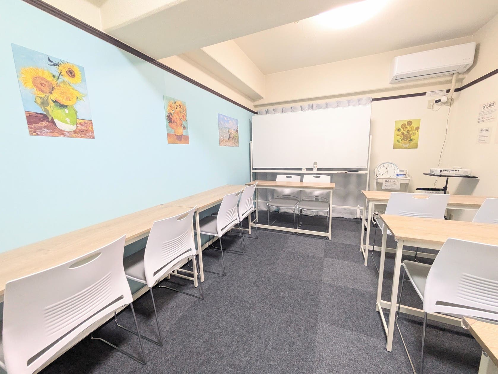 ⭐️割引期間中⭐️【天王寺駅1分にオープン！最大１２名着席可能】無料で光回線Wi-Fi、プロジェクター・ホワイトボードが使えるの写真10