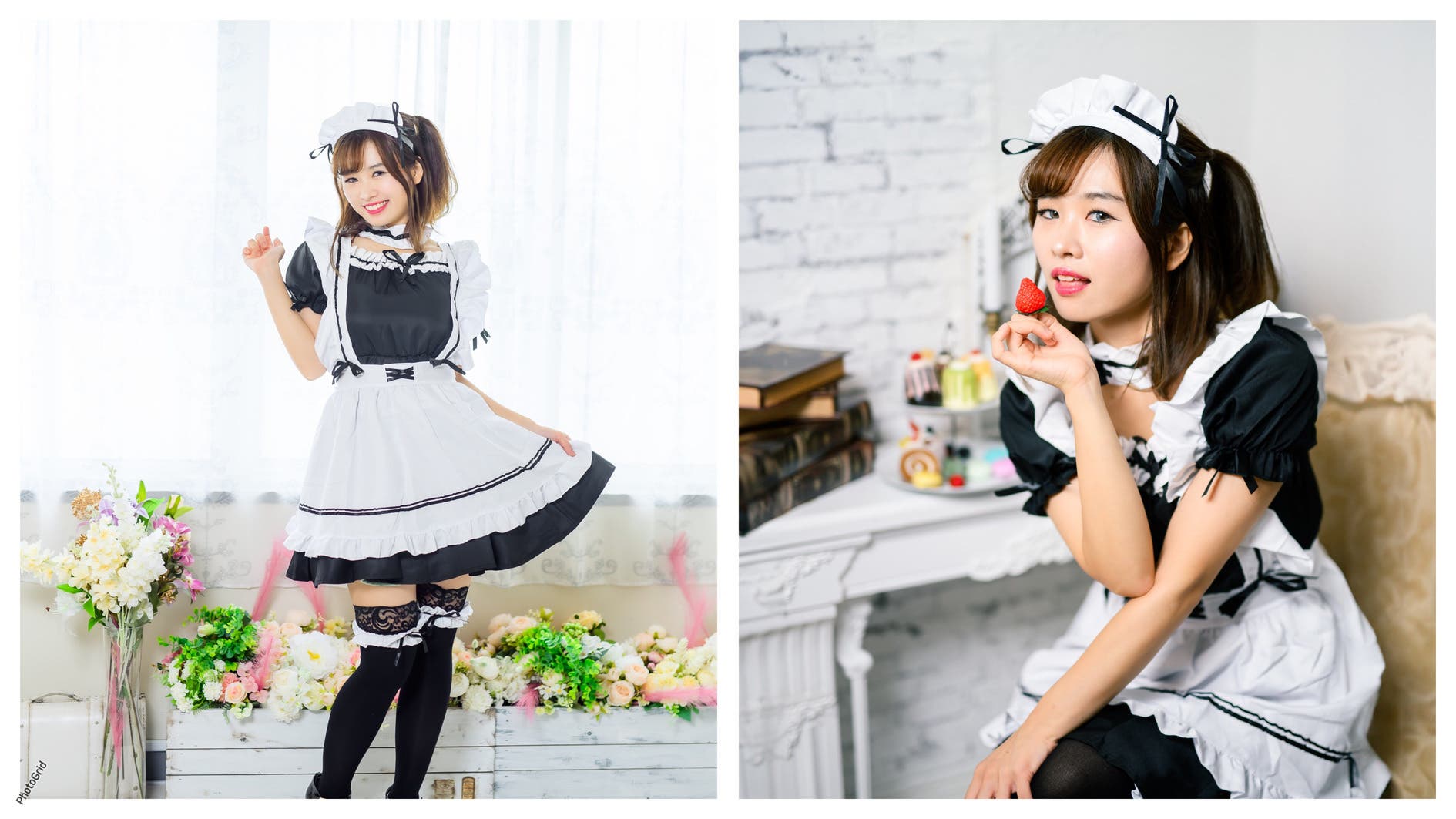 漆喰の白壁スタジオ/黒漆喰壁/ゴシック/姫系/ロココ/バロック/壁面一杯の花壁/24hの写真6