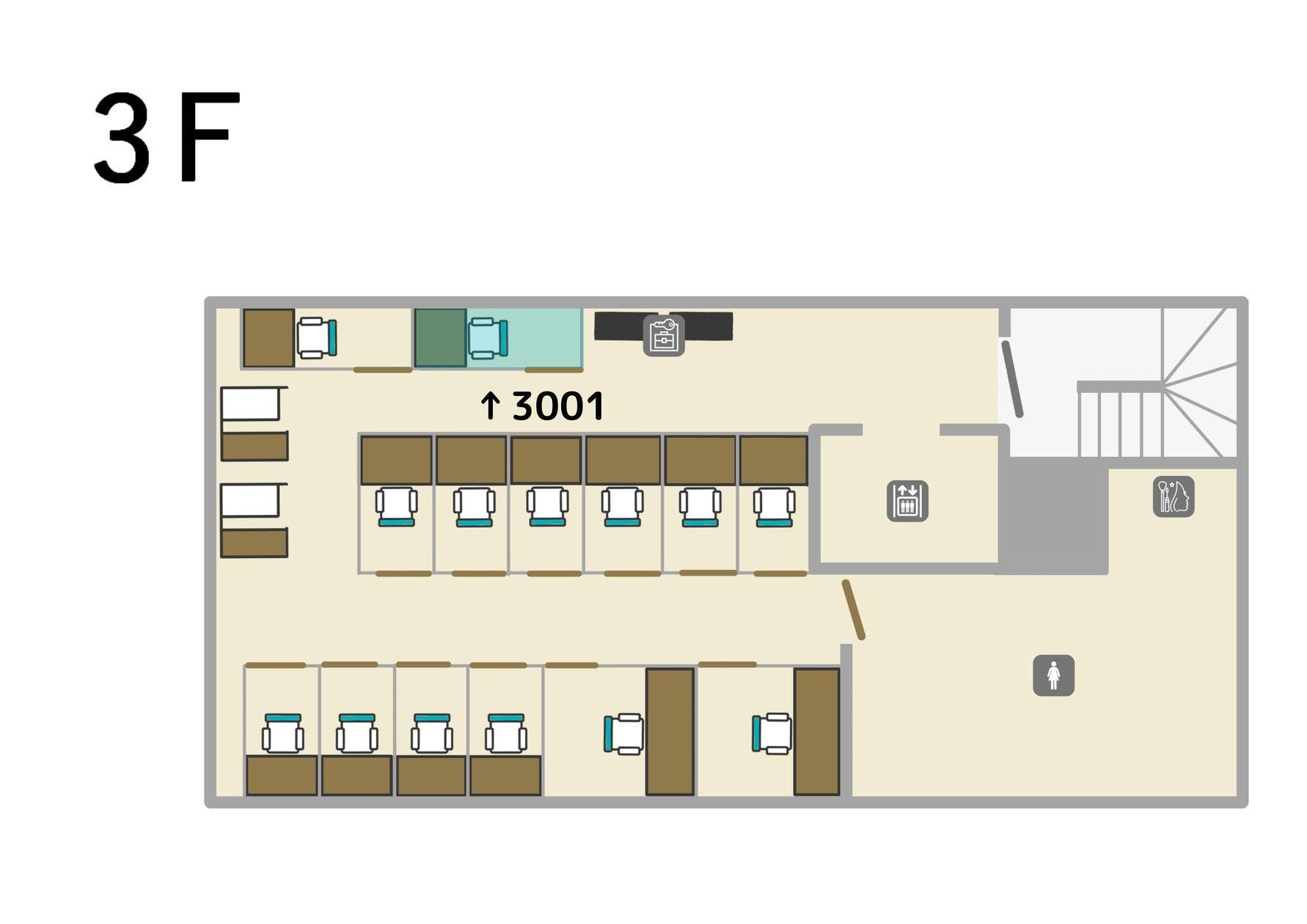 【¥440/1h｜工事期間限定】上野駅すぐ／モニター完備鍵付き完全個室3001の写真2