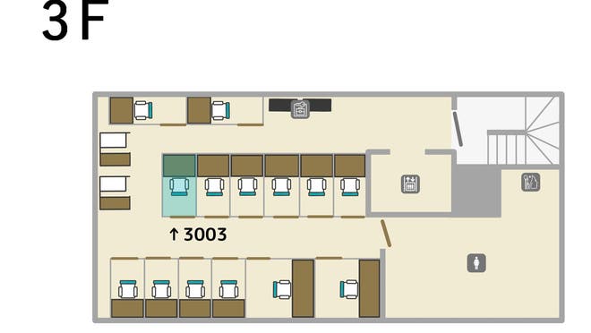 【¥440/1h|工事期間限定】上野駅すぐ/モニター完備鍵付き完全個室3003の写真2