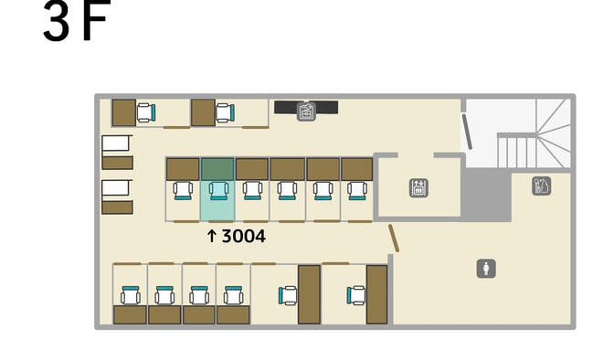 【¥440/1h|工事期間限定】上野駅すぐ/モニターなし鍵付き完全個室3004の写真2