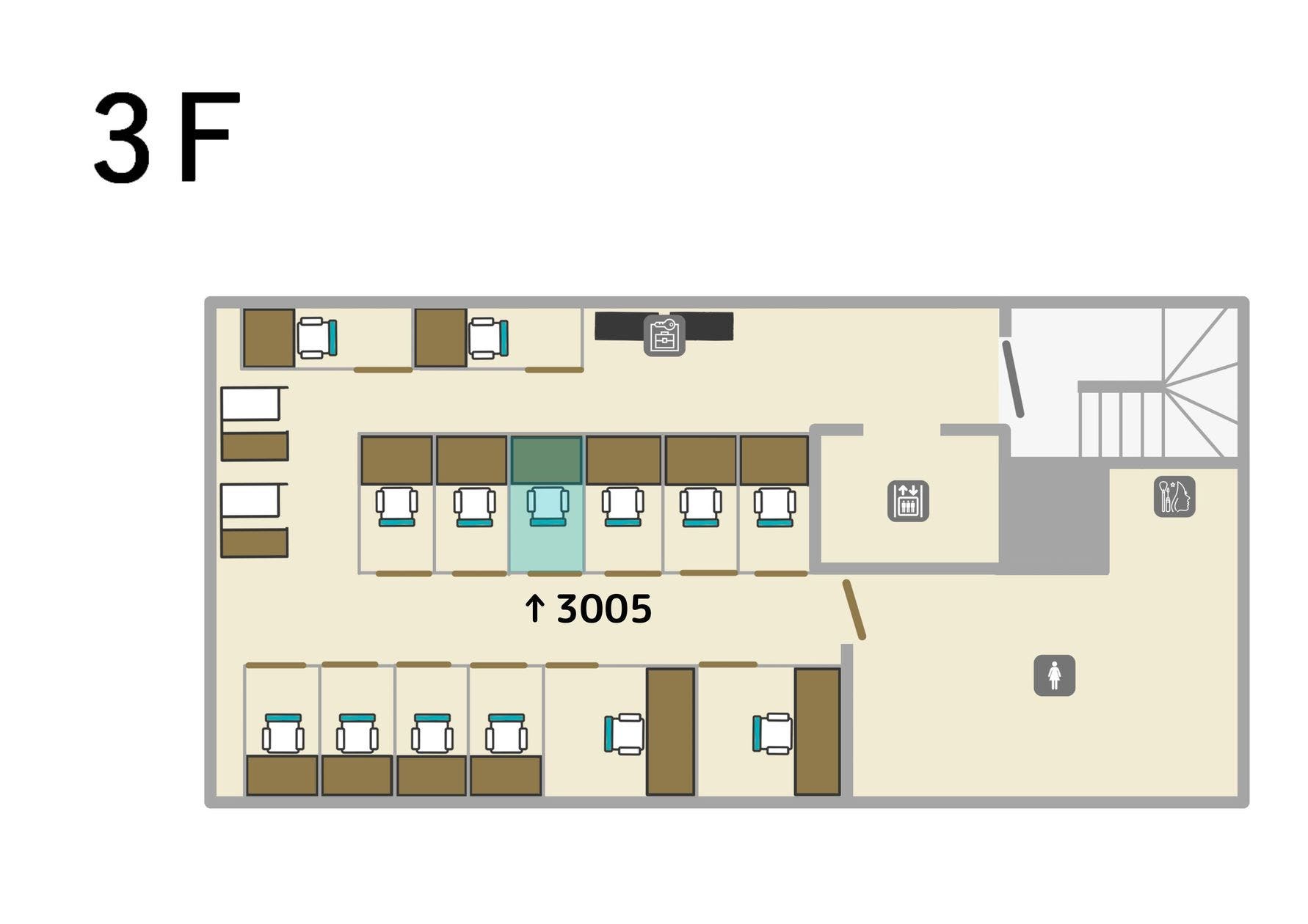 【¥440/1h｜工事期間限定】上野駅すぐ／モニター完備鍵付き完全個室3005の写真2