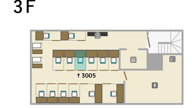 【¥440/1h|工事期間限定】上野駅すぐ/モニター完備鍵付き完全個室3005の写真2