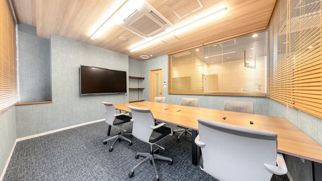 【青葉台駅徒歩3分】6名用会議室#Wi-Fi#電源#大型モニター#フリードリンク#コンシェルジュの写真1