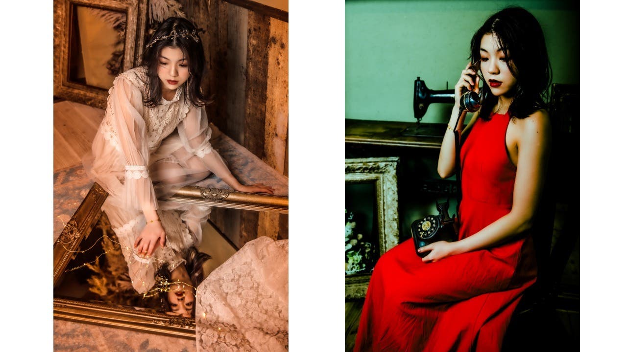 ドライフラワーとアーチ窓に包まれた本格的アンティーク撮影スタジオ｜アパレル｜ポートレート｜物撮り｜ムービーの写真9