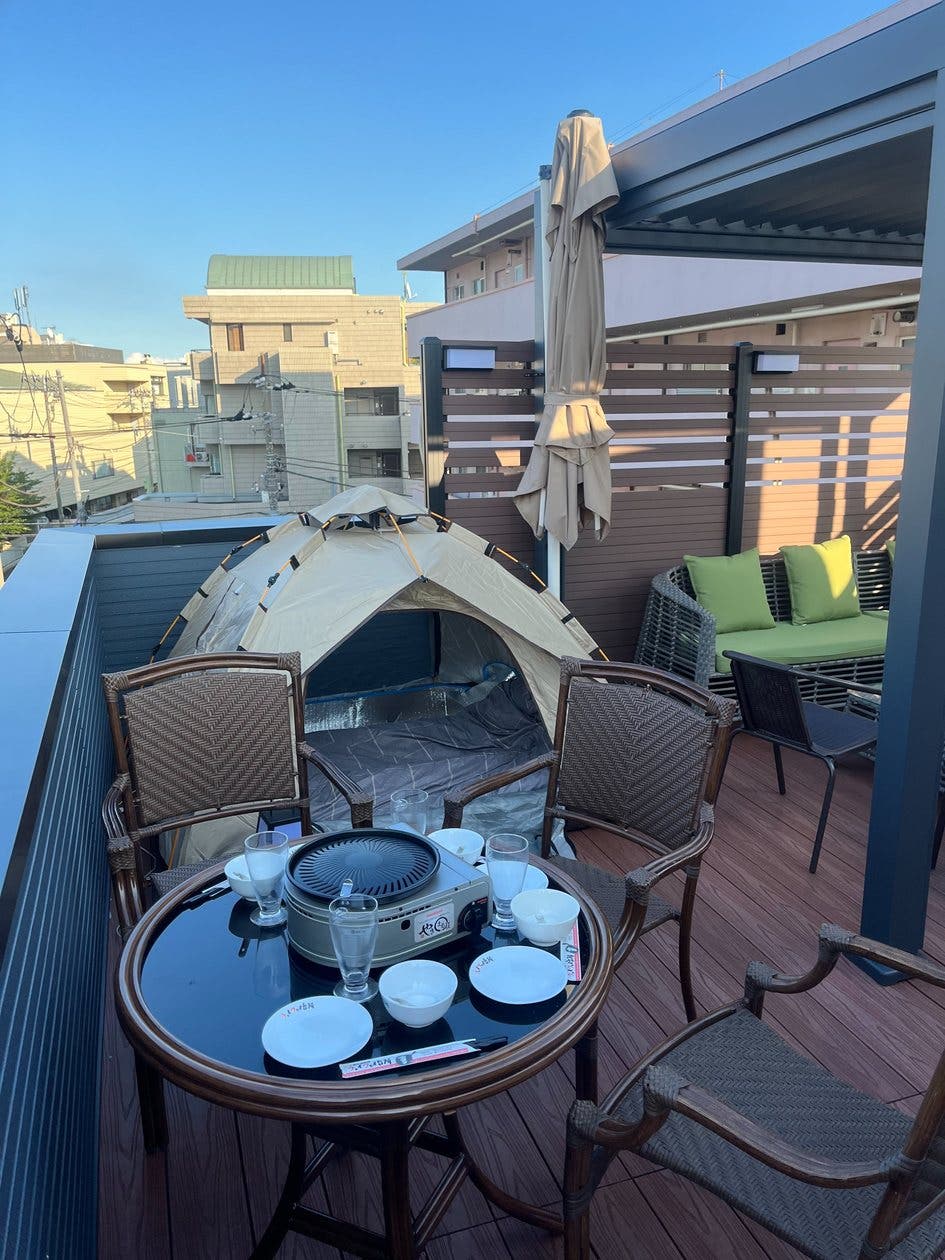 【世田谷／用賀駅９分】桜新町駅徒歩圏内！完全貸切の屋上BBQ＆キャンプ体験スペース（シャワー室無料）の写真7