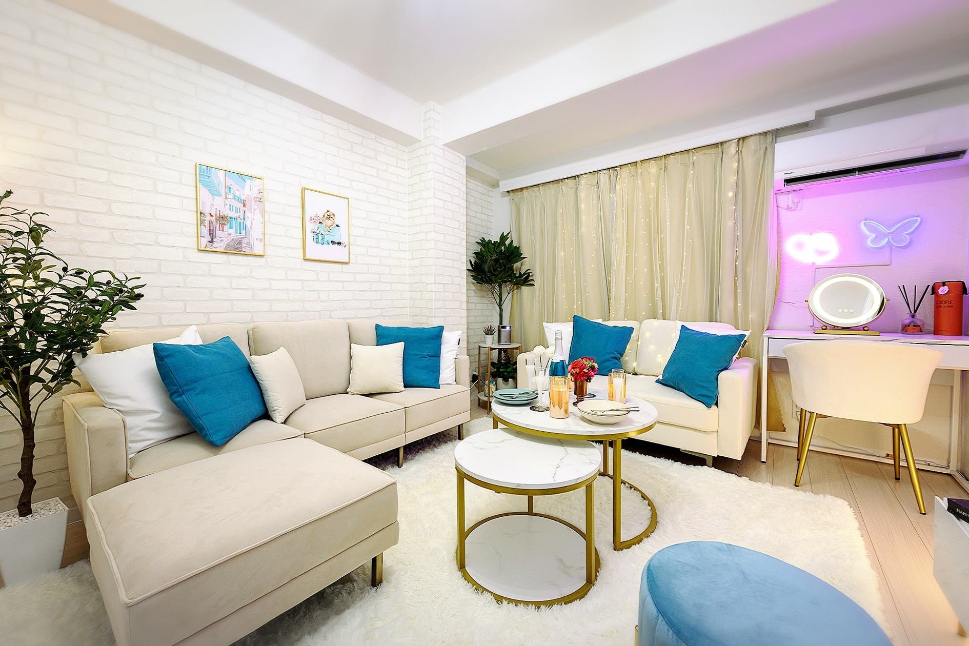 ✨💕特別なデート/女子会に大人気💕✨ 防犯カメラ🙅‍♀️お子さまグッズ完備👦👧ティファニーブルーと白🤍大迫力の100㌅🎥💕の写真10