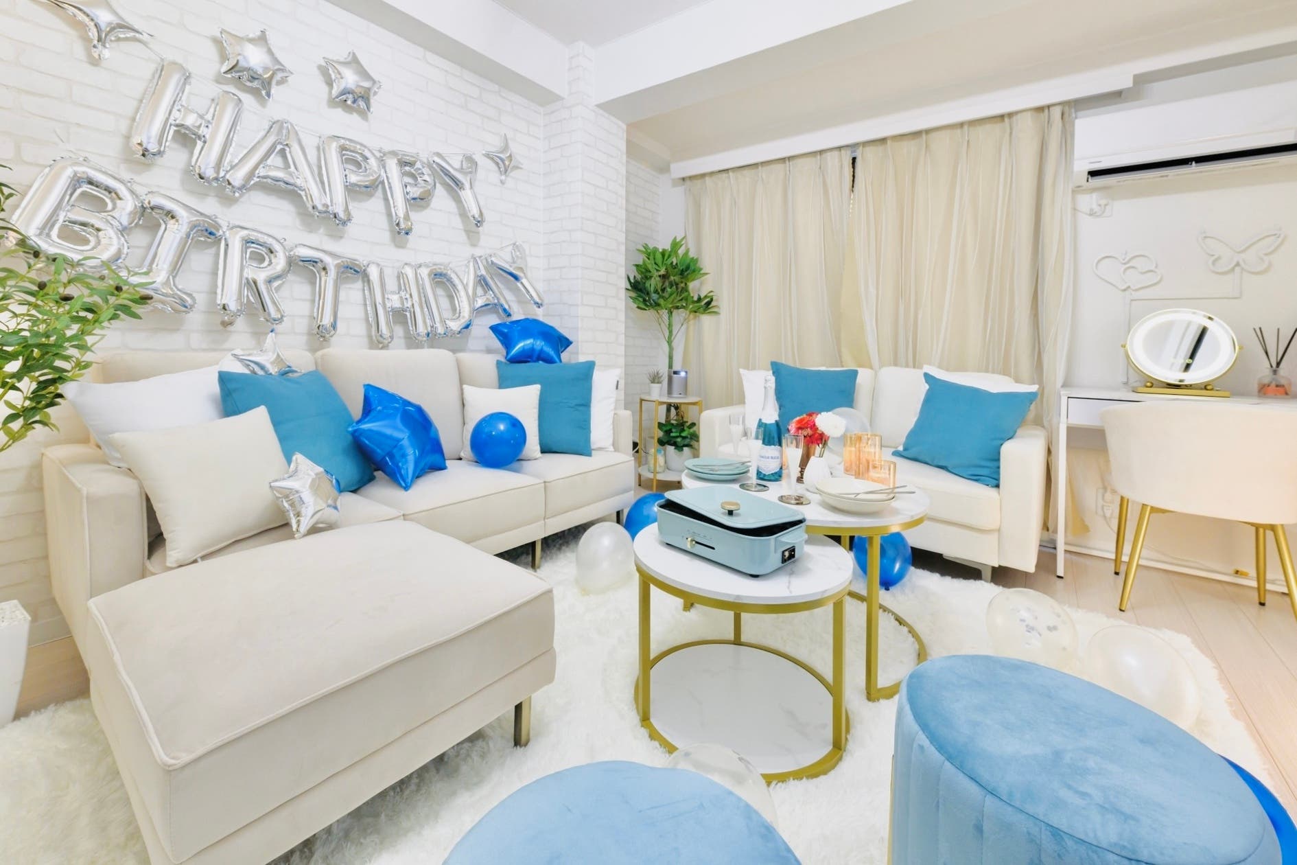 ✨💕特別なデート/女子会に大人気💕✨ 防犯カメラ🙅‍♀️お子さまグッズ完備👦👧ティファニーブルーと白🤍大迫力の100㌅🎥💕の写真3